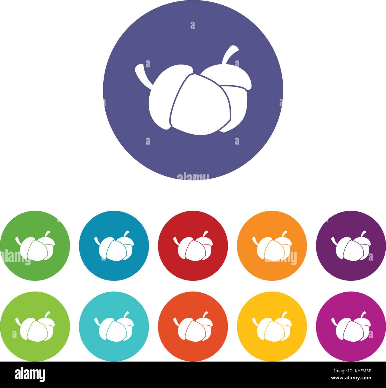 Acorn set icons Stock Vector Image & Art - Alamy