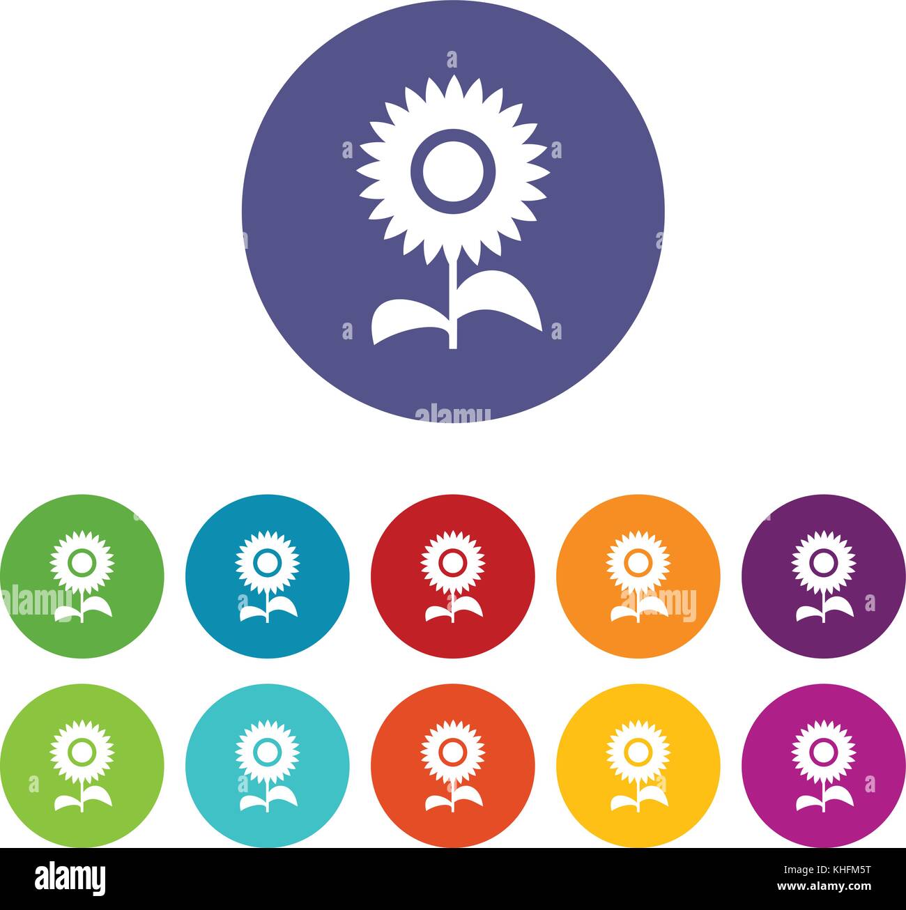 Flower set icons Stock Vector Image & Art - Alamy