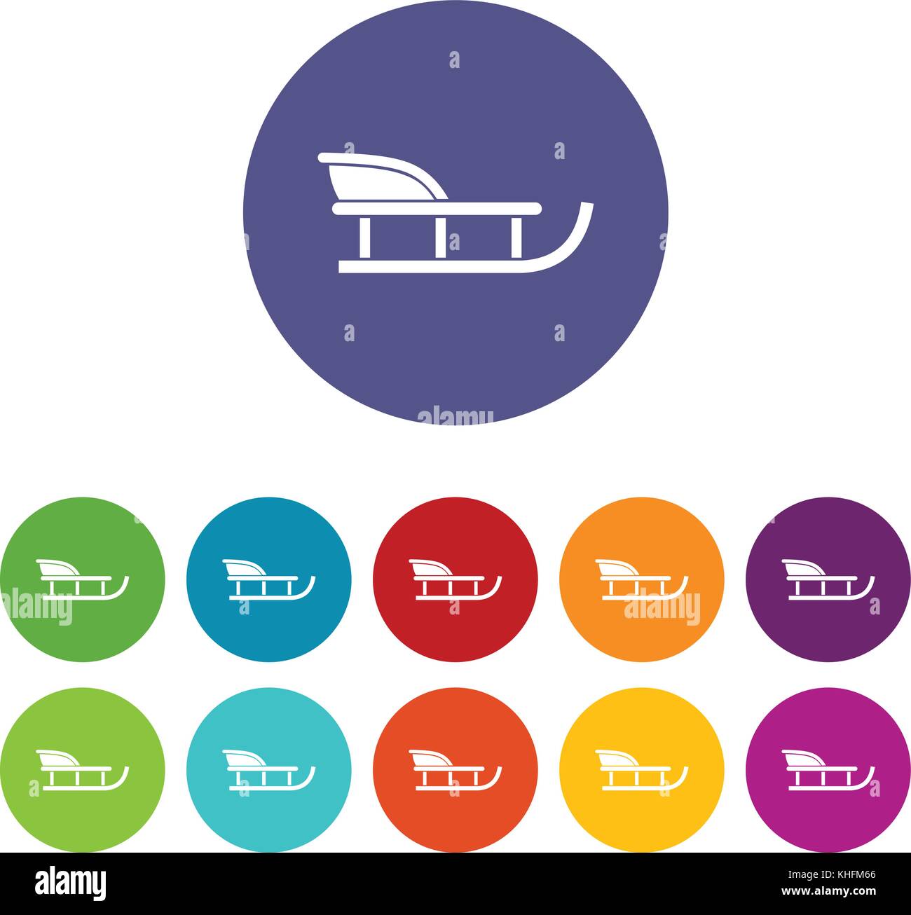 Sled set icons Stock Vector Image & Art - Alamy