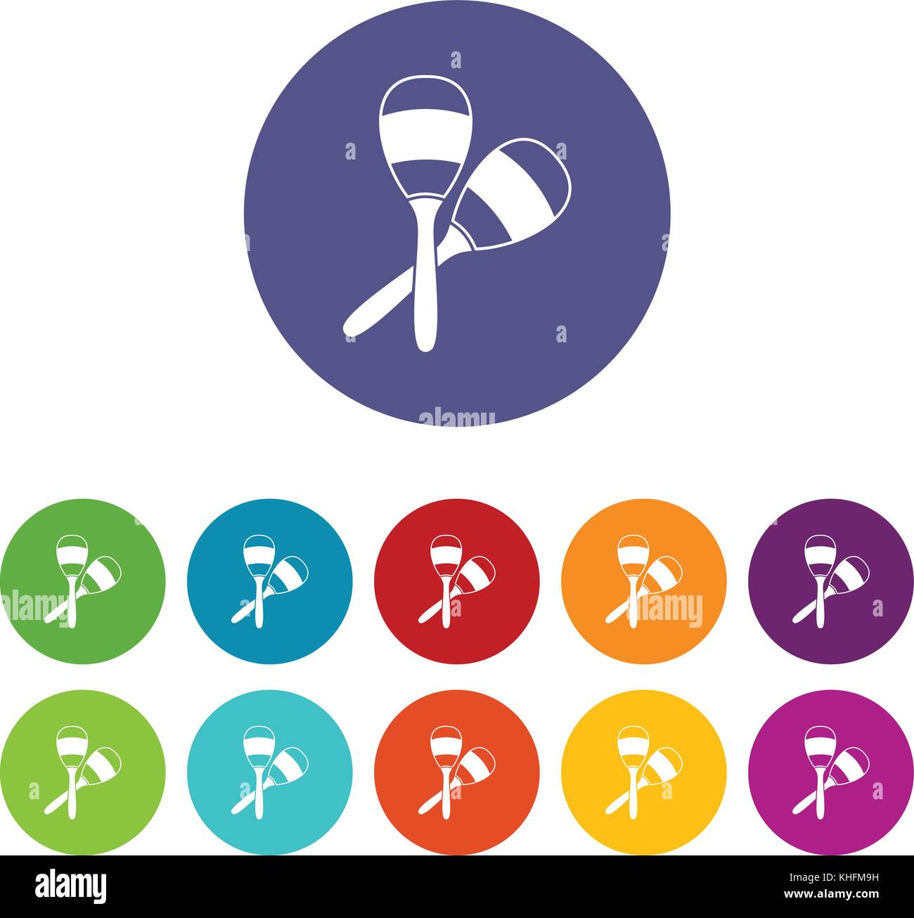 Maracas set icons Stock Vector Image & Art - Alamy