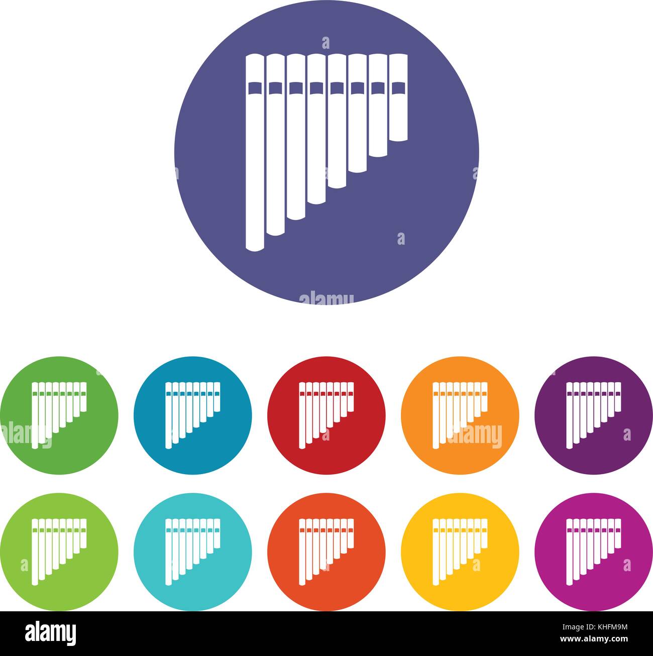 Pan flute set icons Stock Vector Image & Art - Alamy