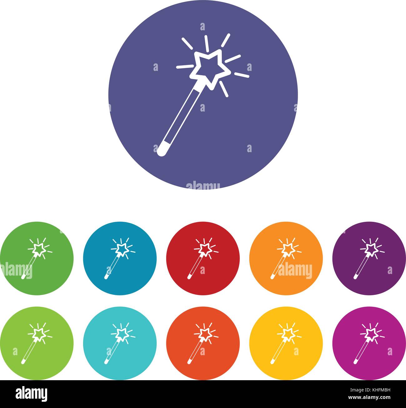 Magic wand set icons Stock Vector Image & Art - Alamy