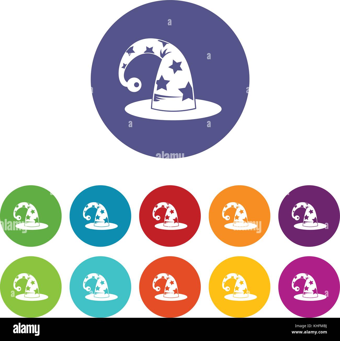 Wizards hat set icons Stock Vector Image & Art - Alamy