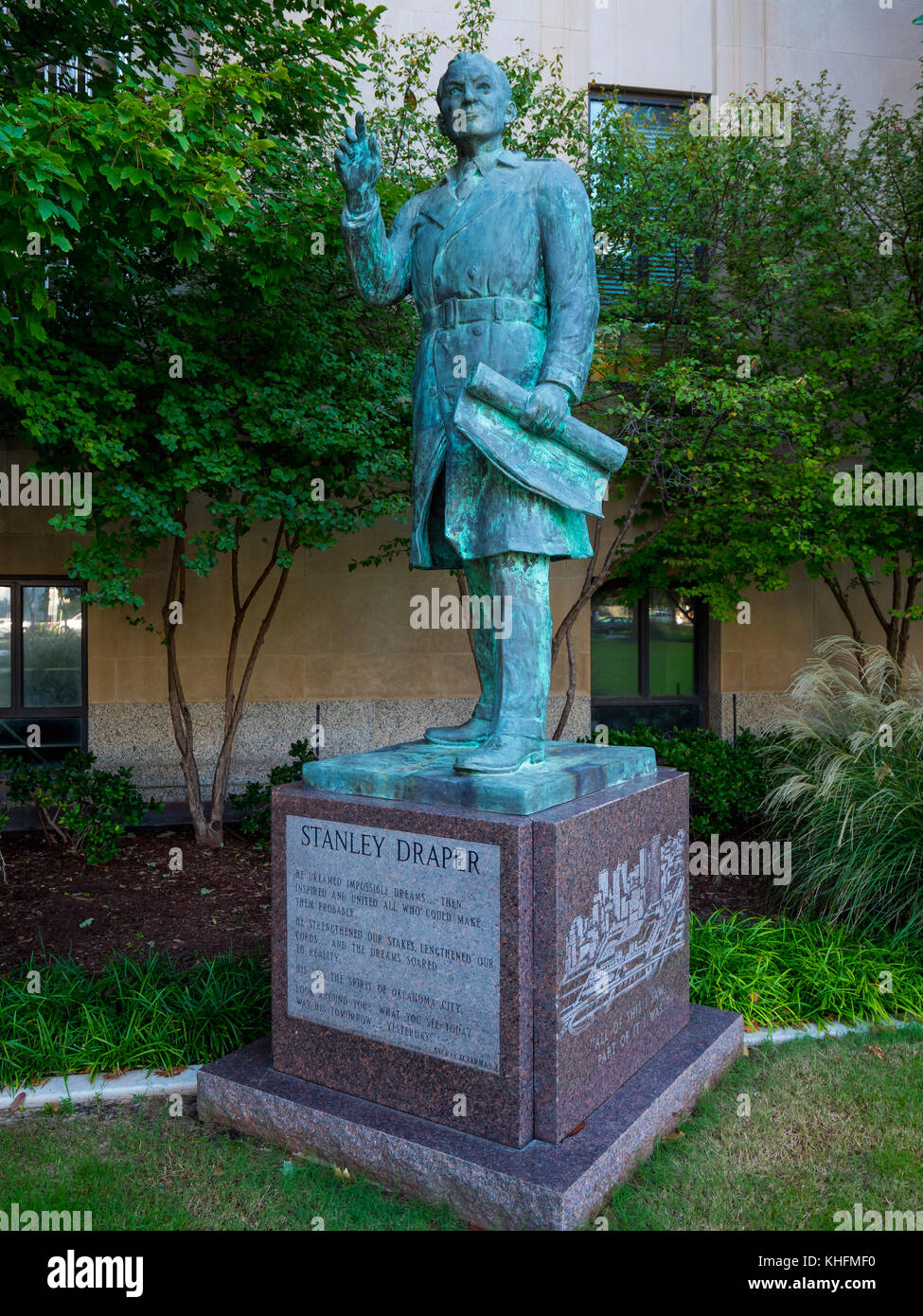 Stanley Draper statue in Oklahoma city Stock Photo - Alamy