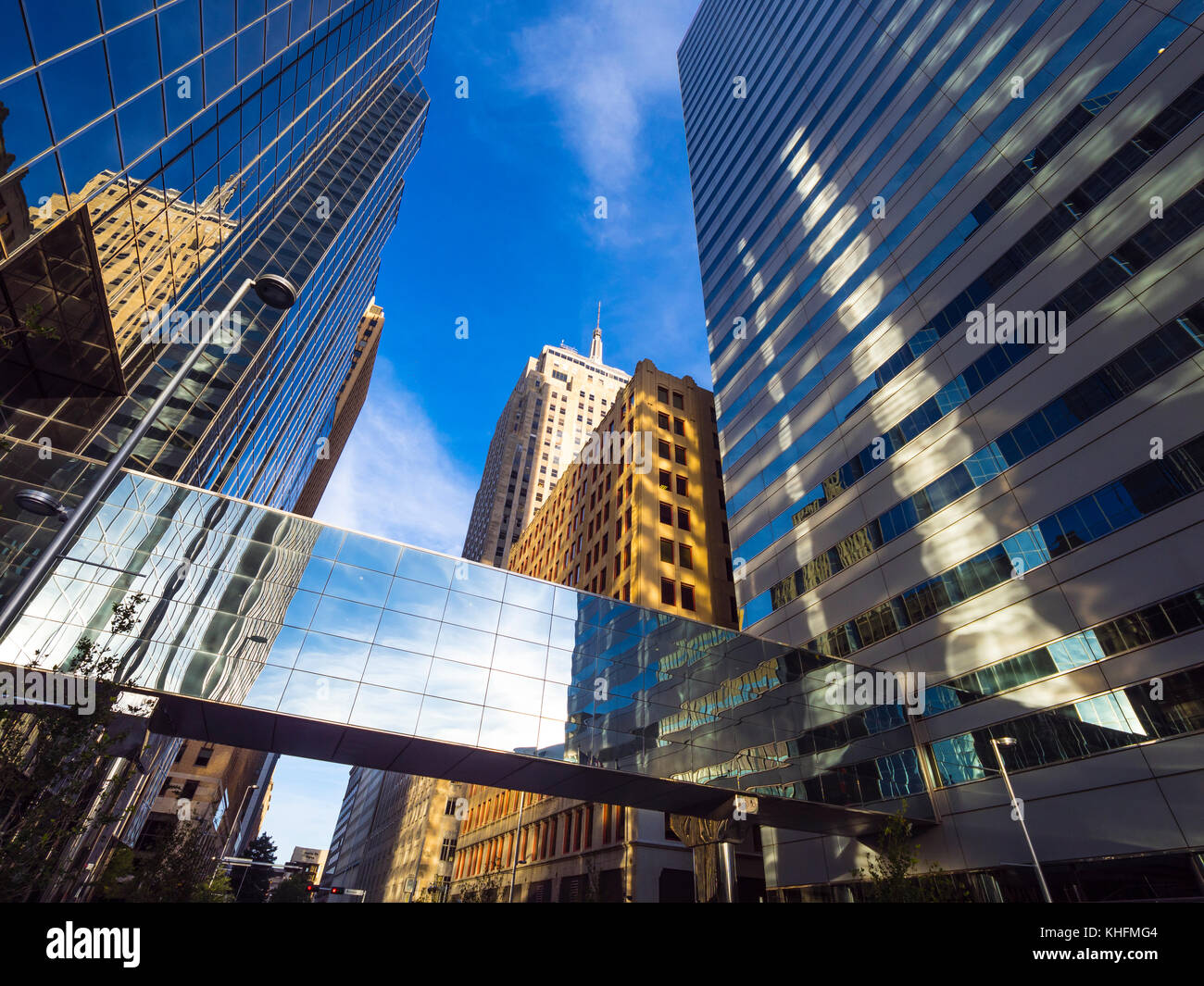 The modern office buildings at Oklahoma City Downtown area Stock Photo ...