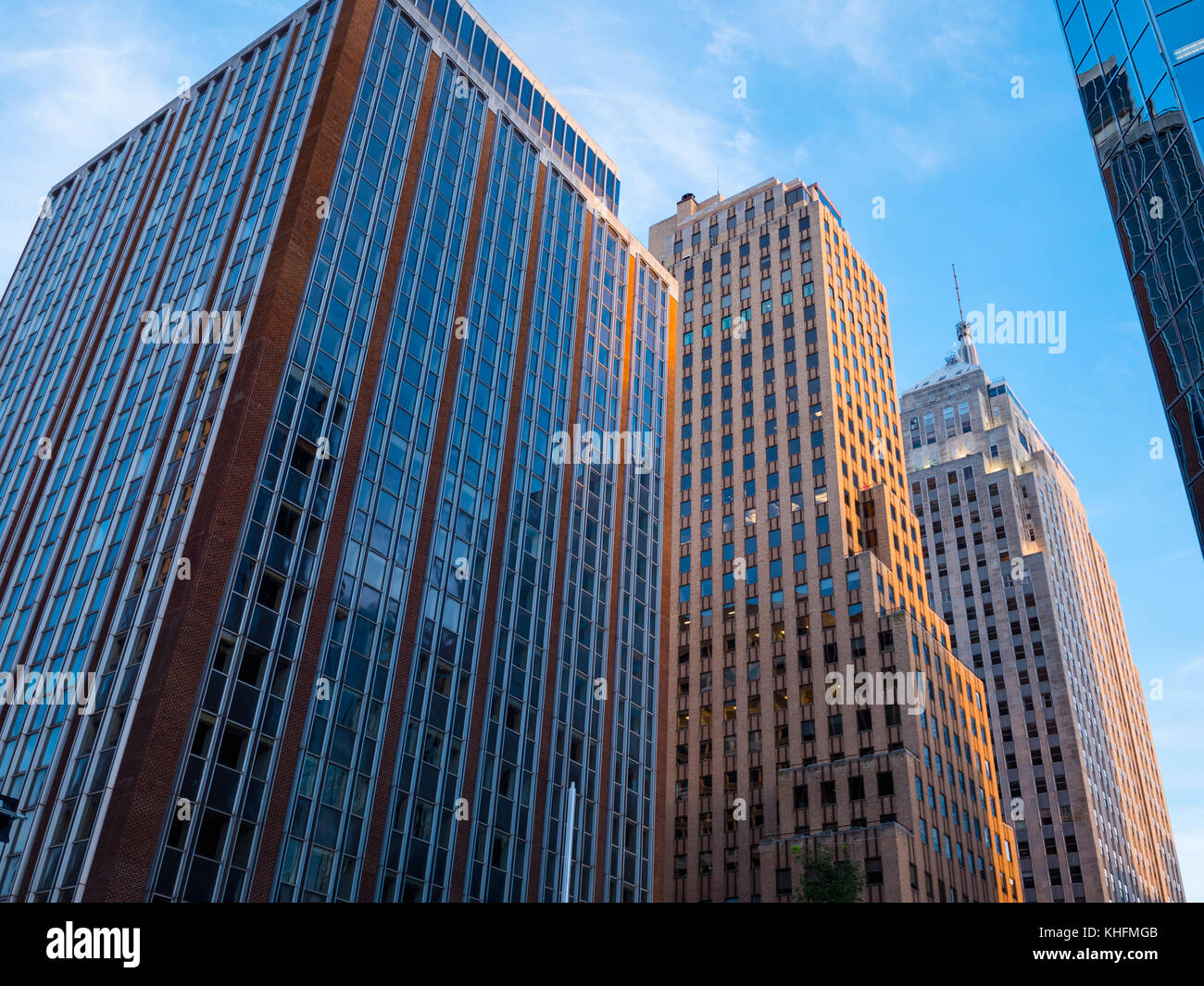 The modern office buildings at Oklahoma City Downtown area Stock Photo ...