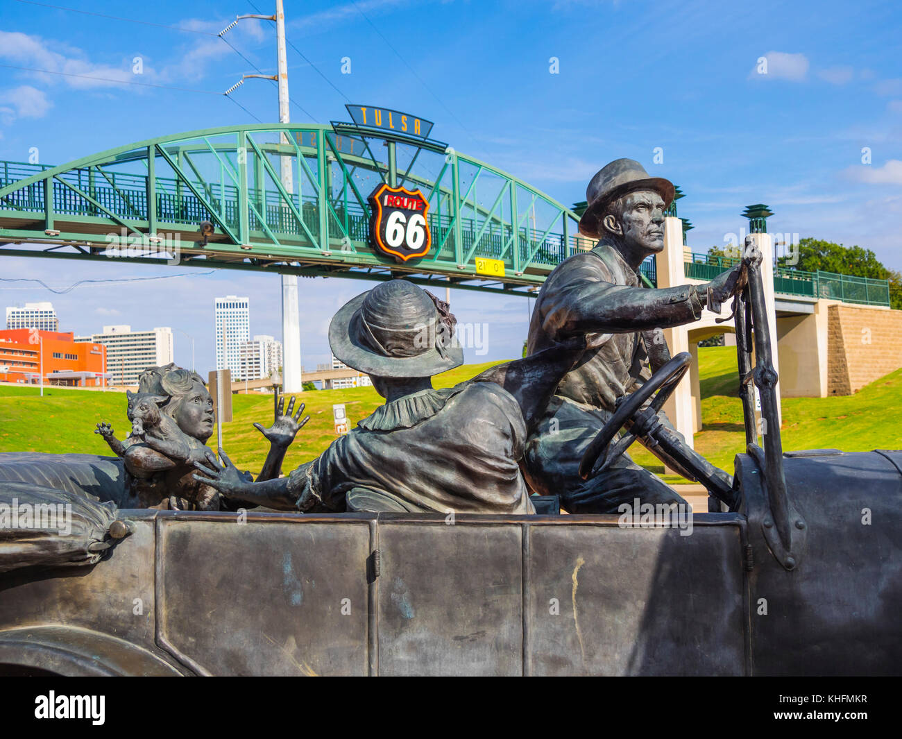 Cyrus Avery Centennial Plaza in Tulsa Stock Photo - Alamy