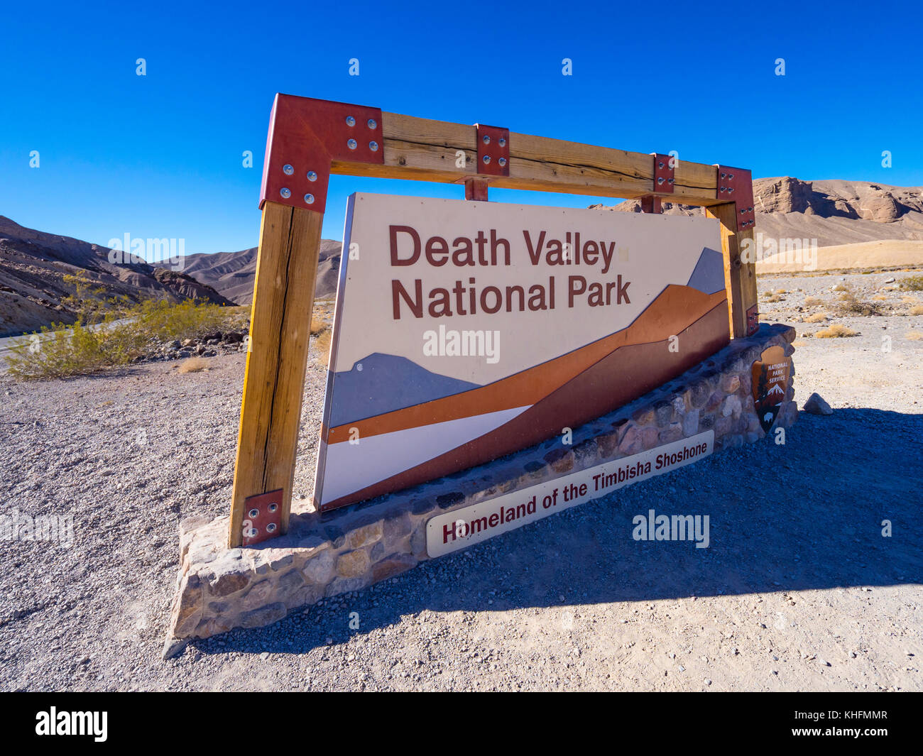 Welcome sign to Death Valley National Park California Stock Photo - Alamy