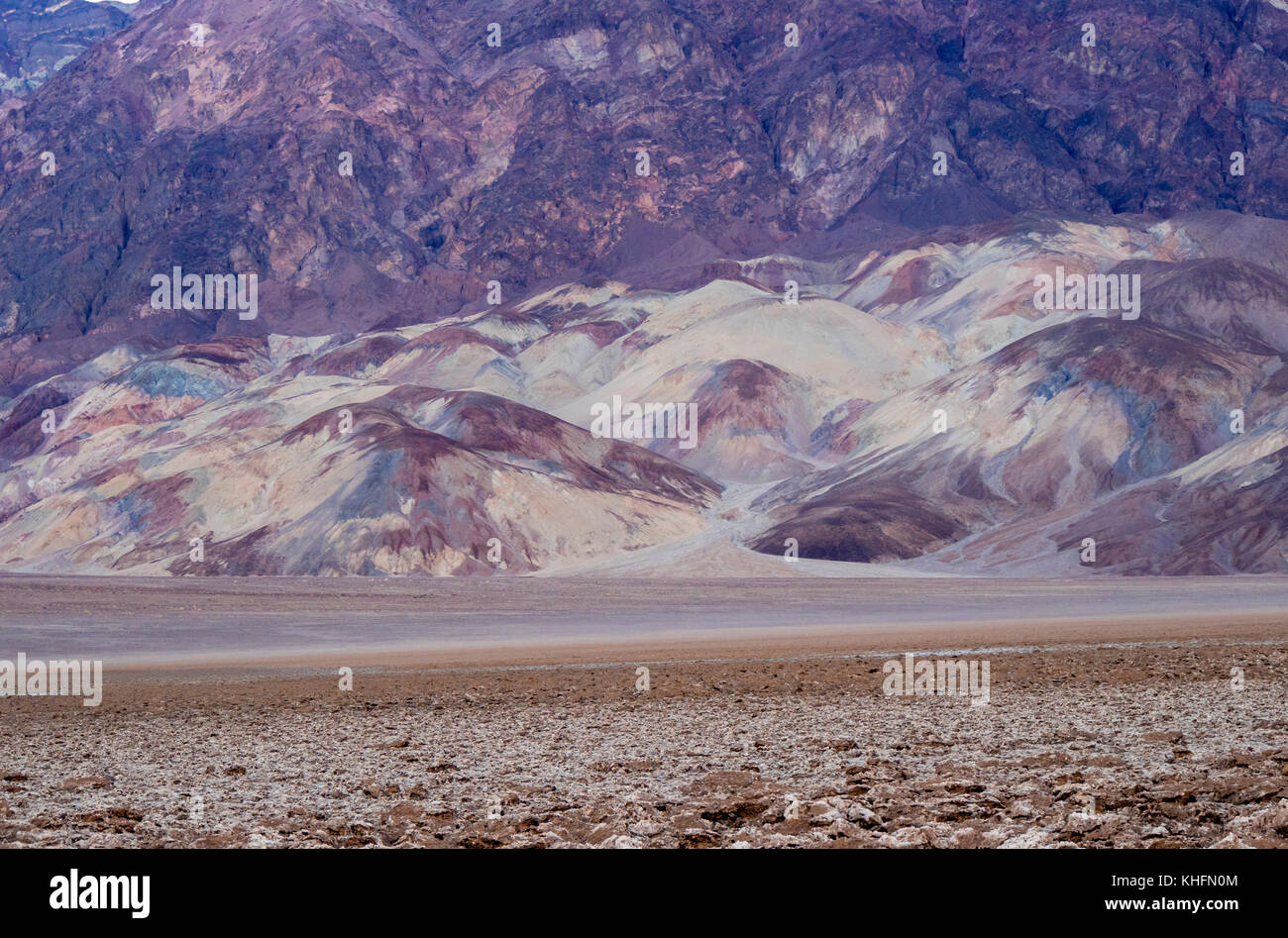 The amazing colorful rocks and mountains at Death Valley National Park ...