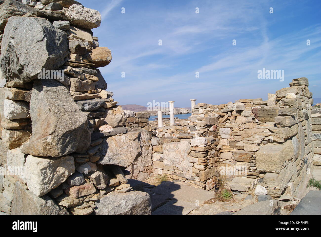 The Ruins of Delos Island in Mykonos, Greece Stock Photo - Alamy