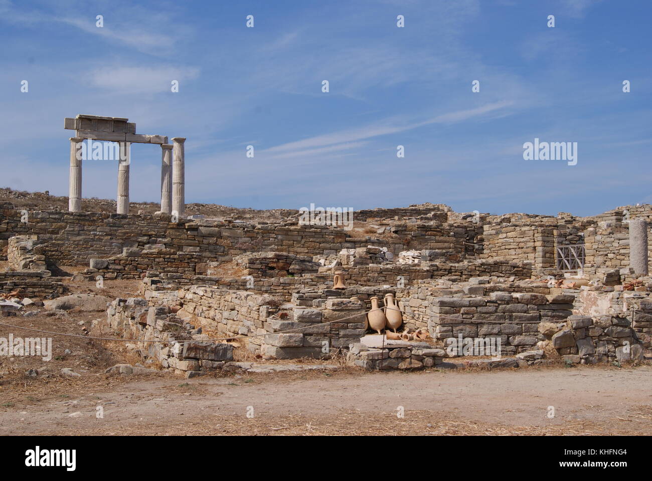 The Ruins of Delos Island in Mykonos, Greece Stock Photo - Alamy