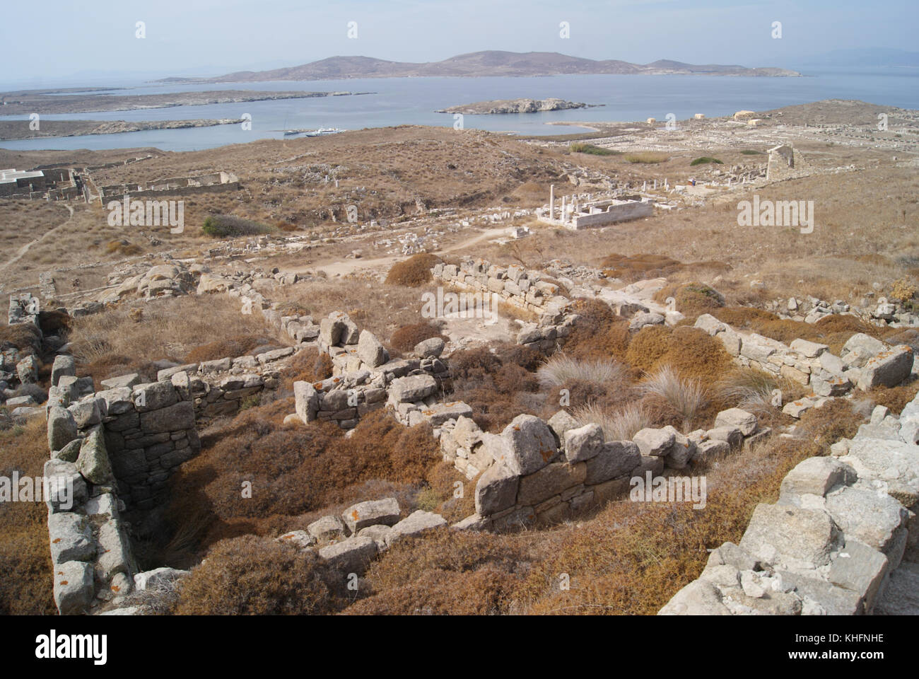 The Ruins of Delos Island in Mykonos, Greece Stock Photo - Alamy