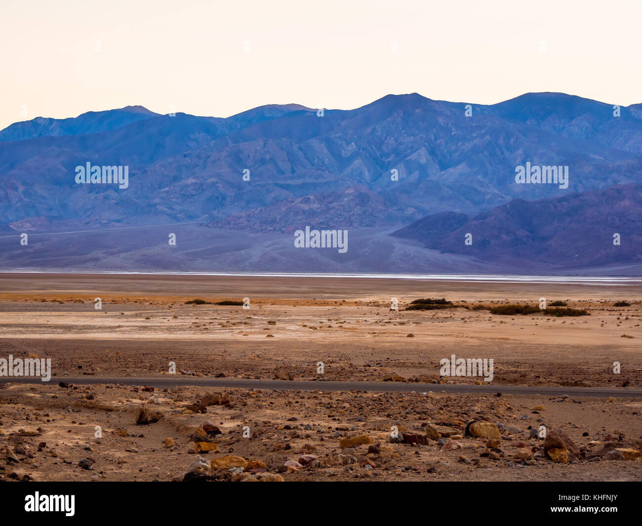 Death valley National Park after sunset - beautiful view in the evening ...