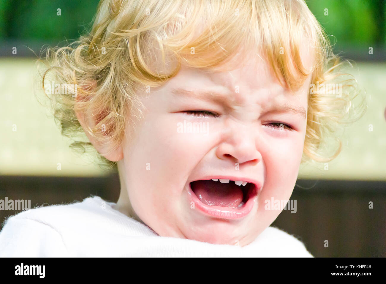 Image of cute baby girl with tear Stock Photo - Alamy