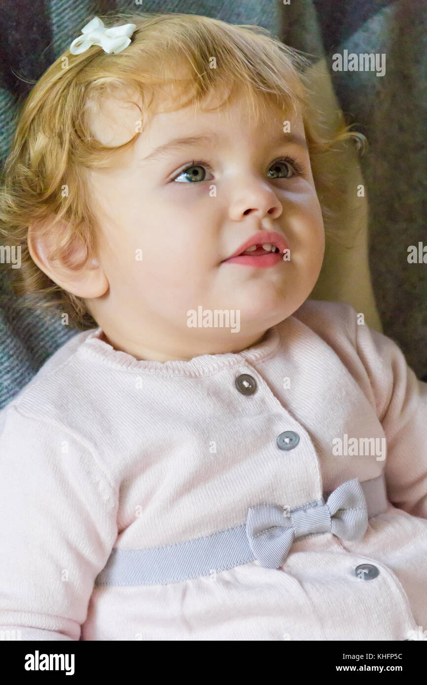 Photo of beautiful cute smiling infant girl Stock Photo - Alamy