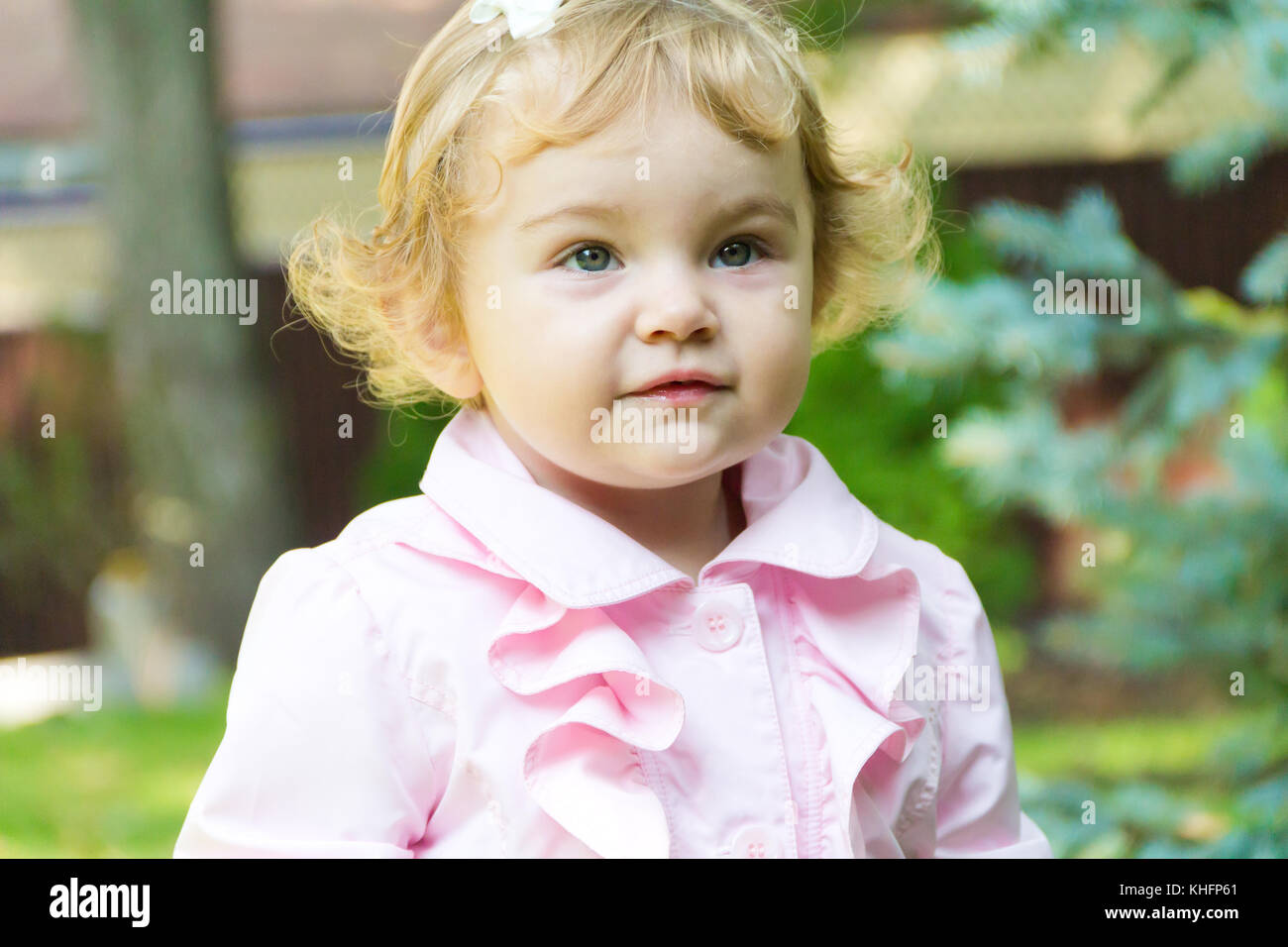 Photo of beautiful cute smiling infant girl Stock Photo - Alamy