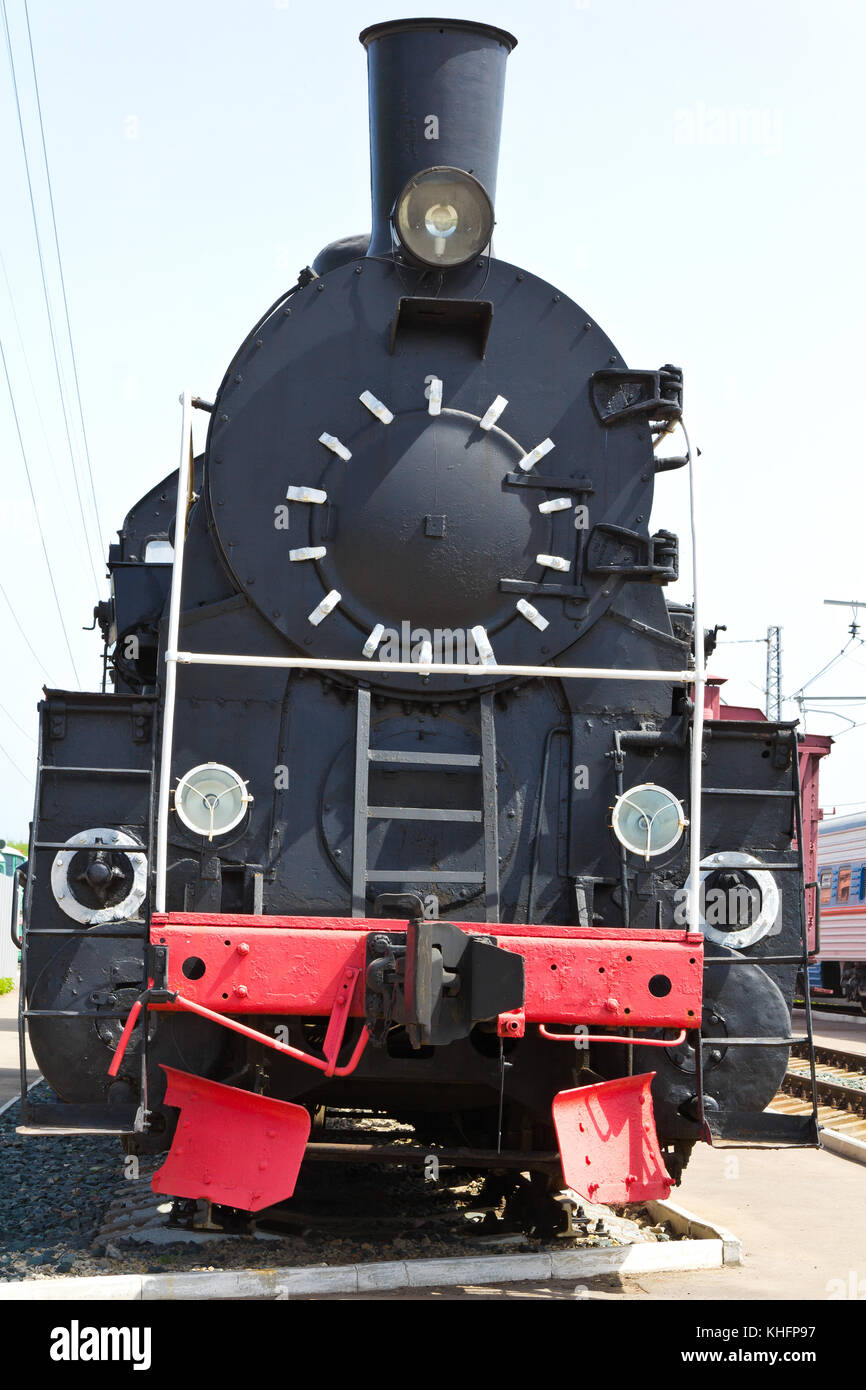 Photo of Russian rail road locomotive in Samara Stock Photo - Alamy