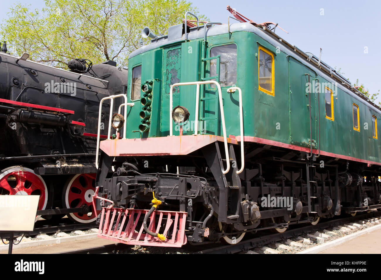 Photo of Russian rail road locomotive in Samara Stock Photo - Alamy