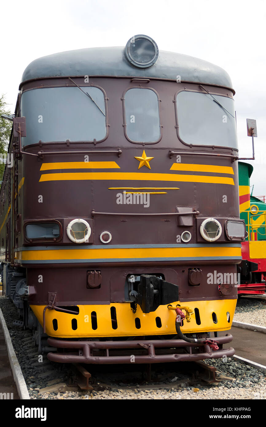 Image of Russian rail road locomotive Stock Photo - Alamy