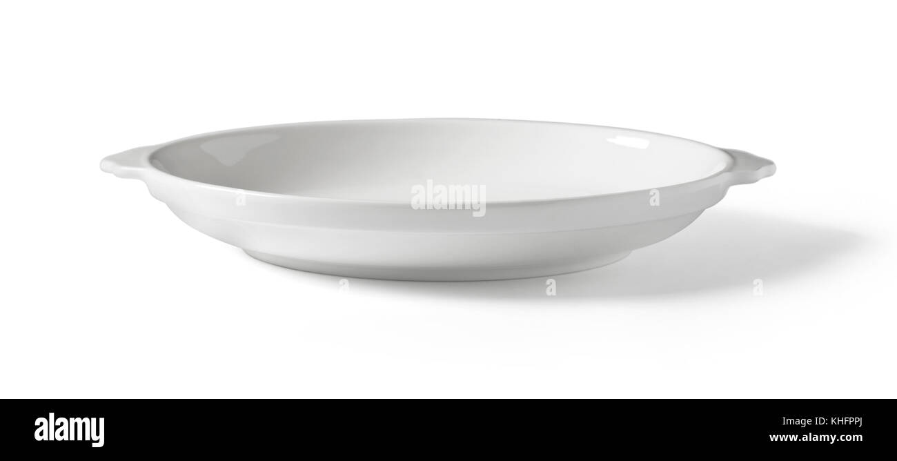 Empty plate isolated on a white background with clipping path Stock ...