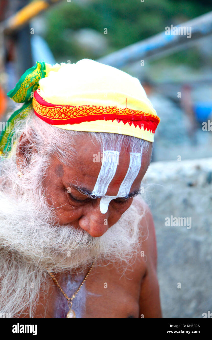 Sadhu (Baba), Indian Holy Man, Badarinath, Himalayas, India (© Saji ...