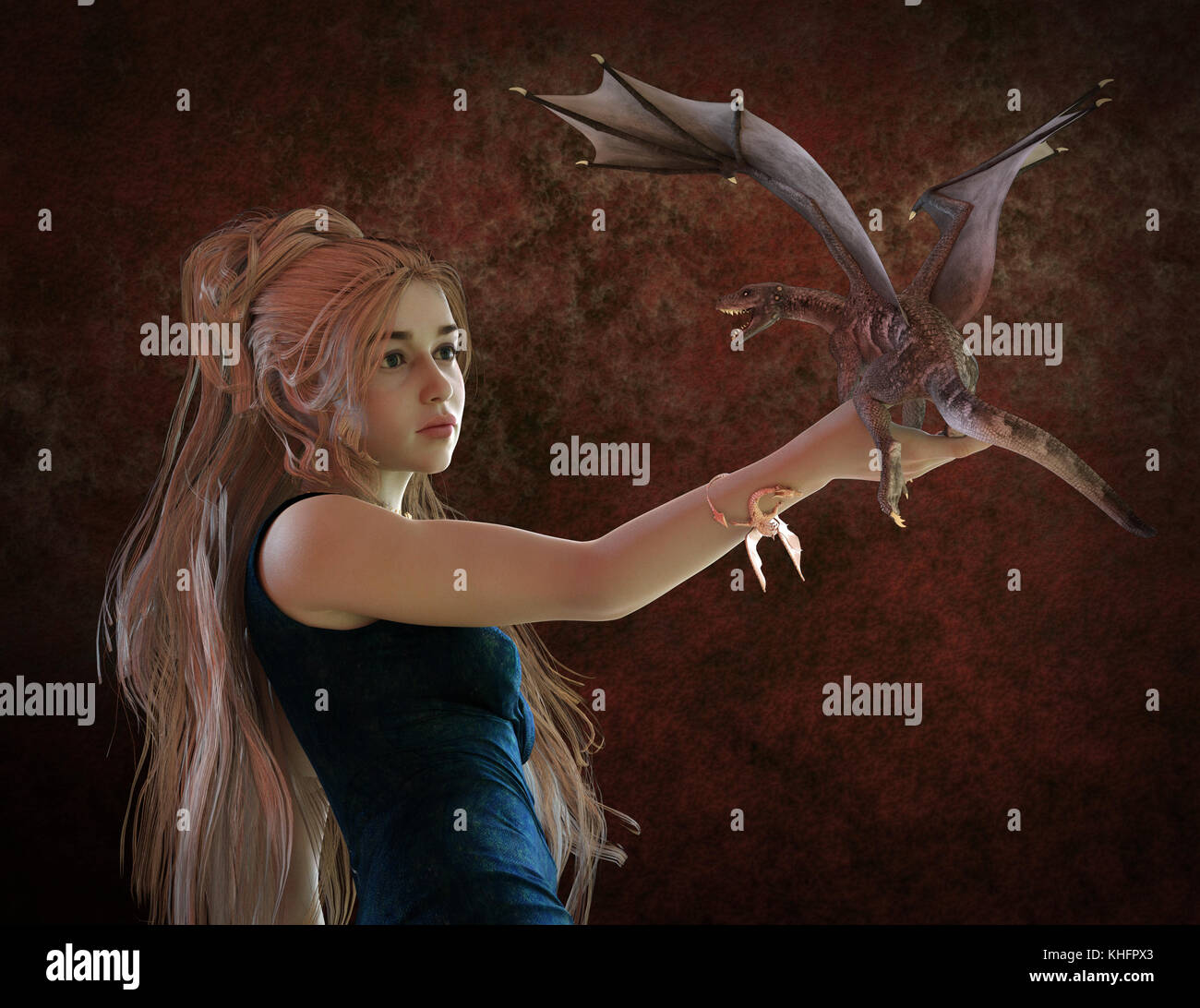 Woman dragon fantasy hi-res stock photography and images - Alamy
