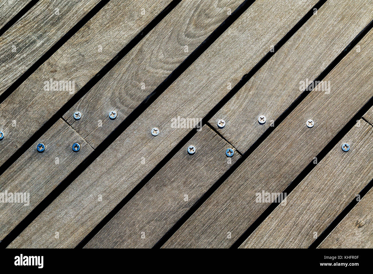 Detail of a section of the famed wooden boardwalk in Coney Island ...