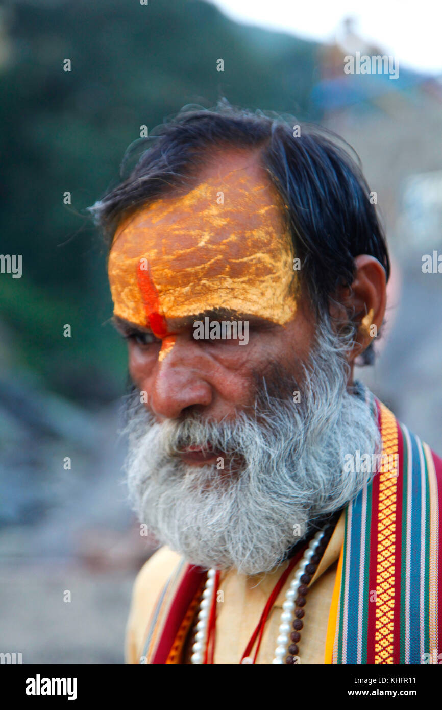 Sadhu (Baba), Indian Holy Man, Badarinath, Himalayas, India (© Saji ...