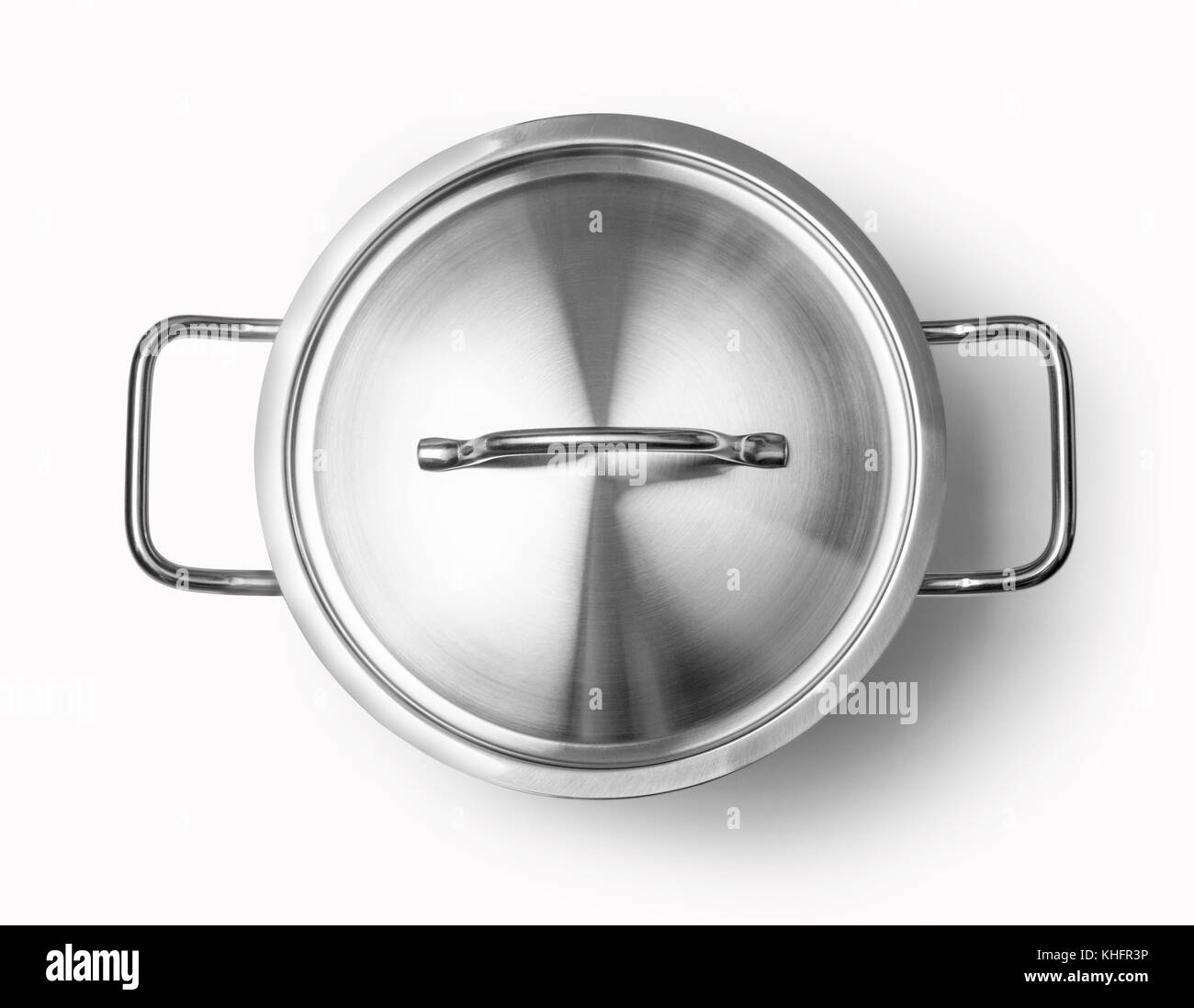 top view of cooking pan isolated on white background with clipping path ...