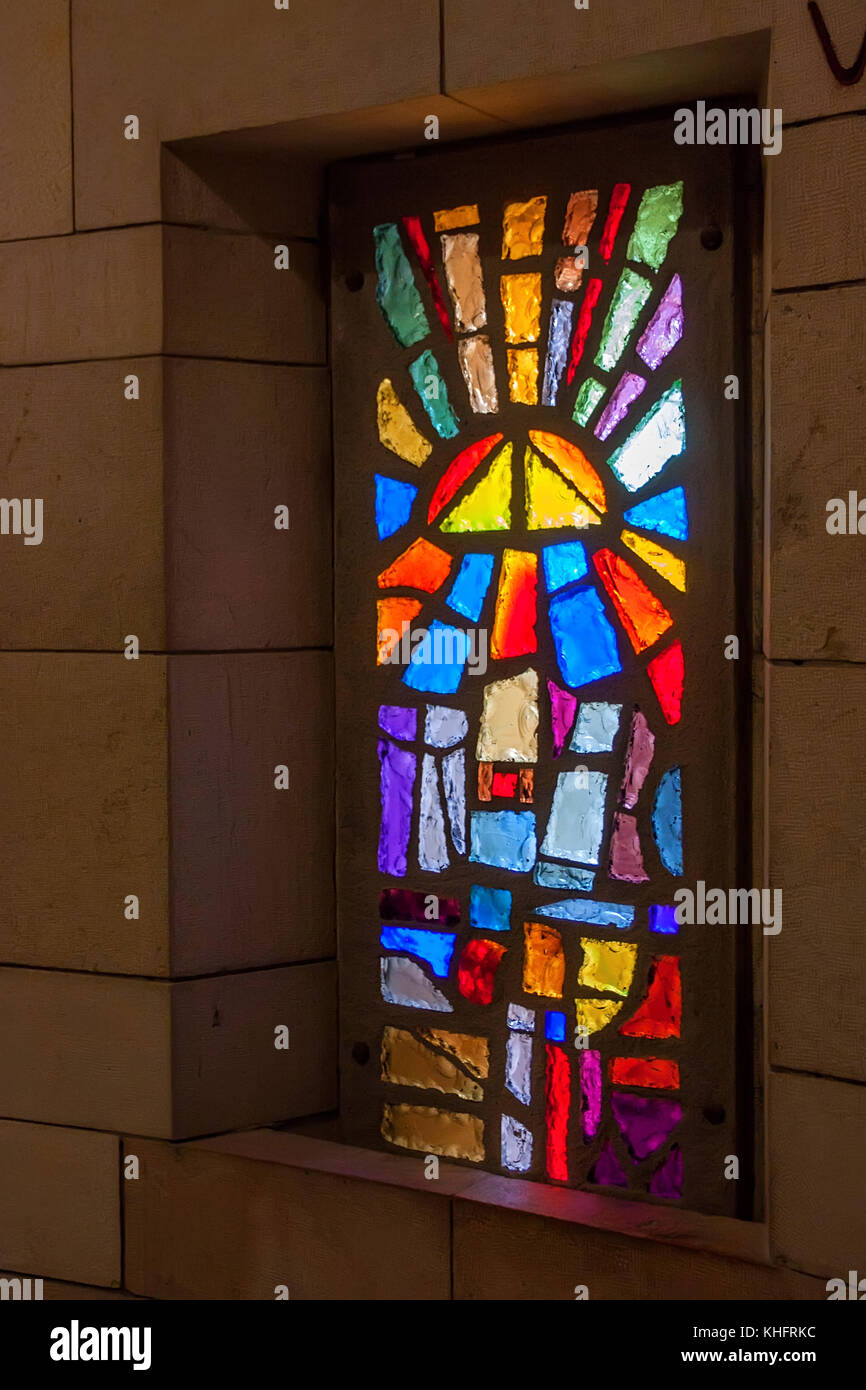 Abstract colored stained glass texture hi-res stock photography and ...