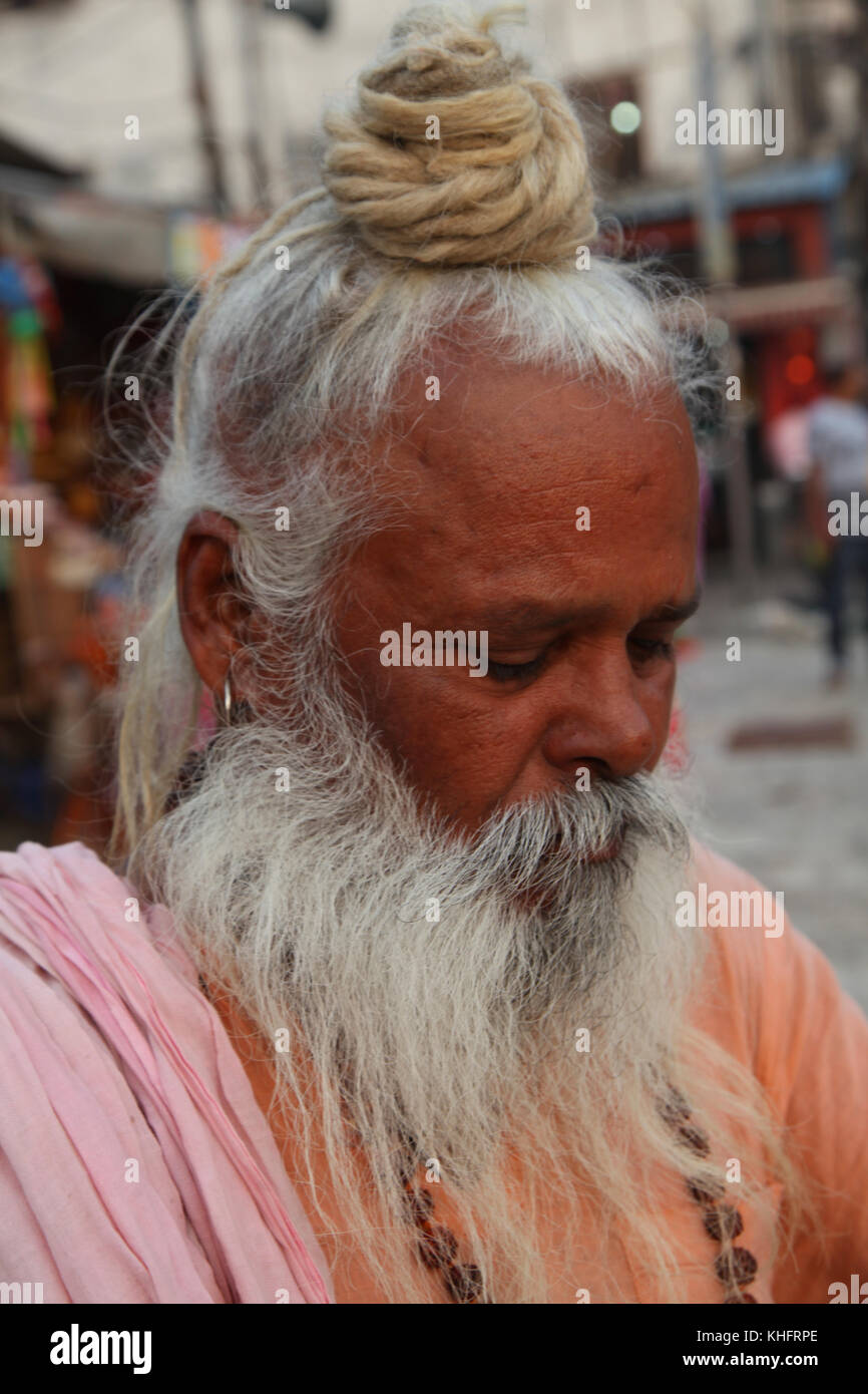 Sadhu (Baba), Indian Holy Man, Badarinath, Himalayas, India (© Saji ...