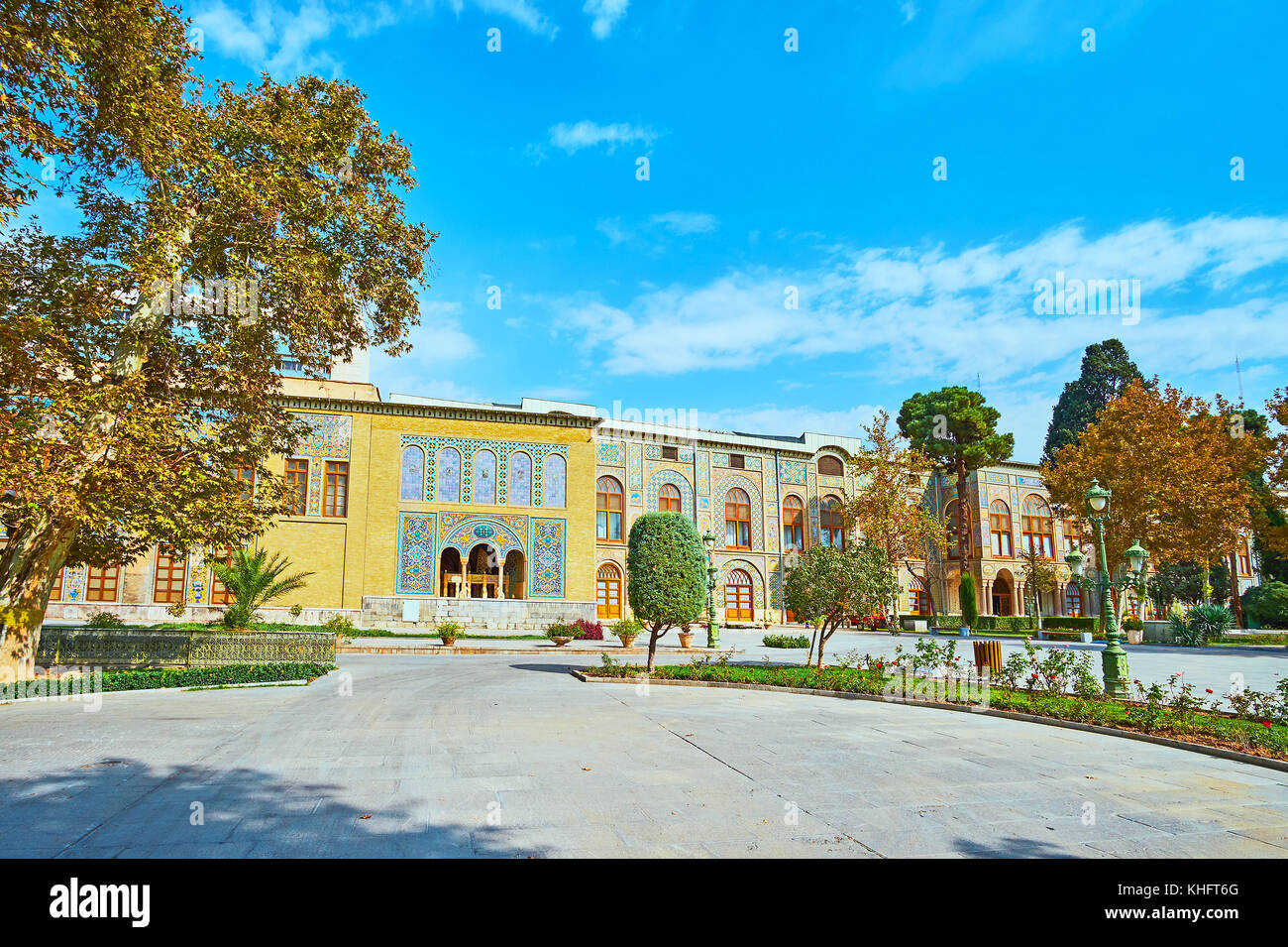 The walk in Gardens of Golestan with a view on Karim Khani Nook with ...