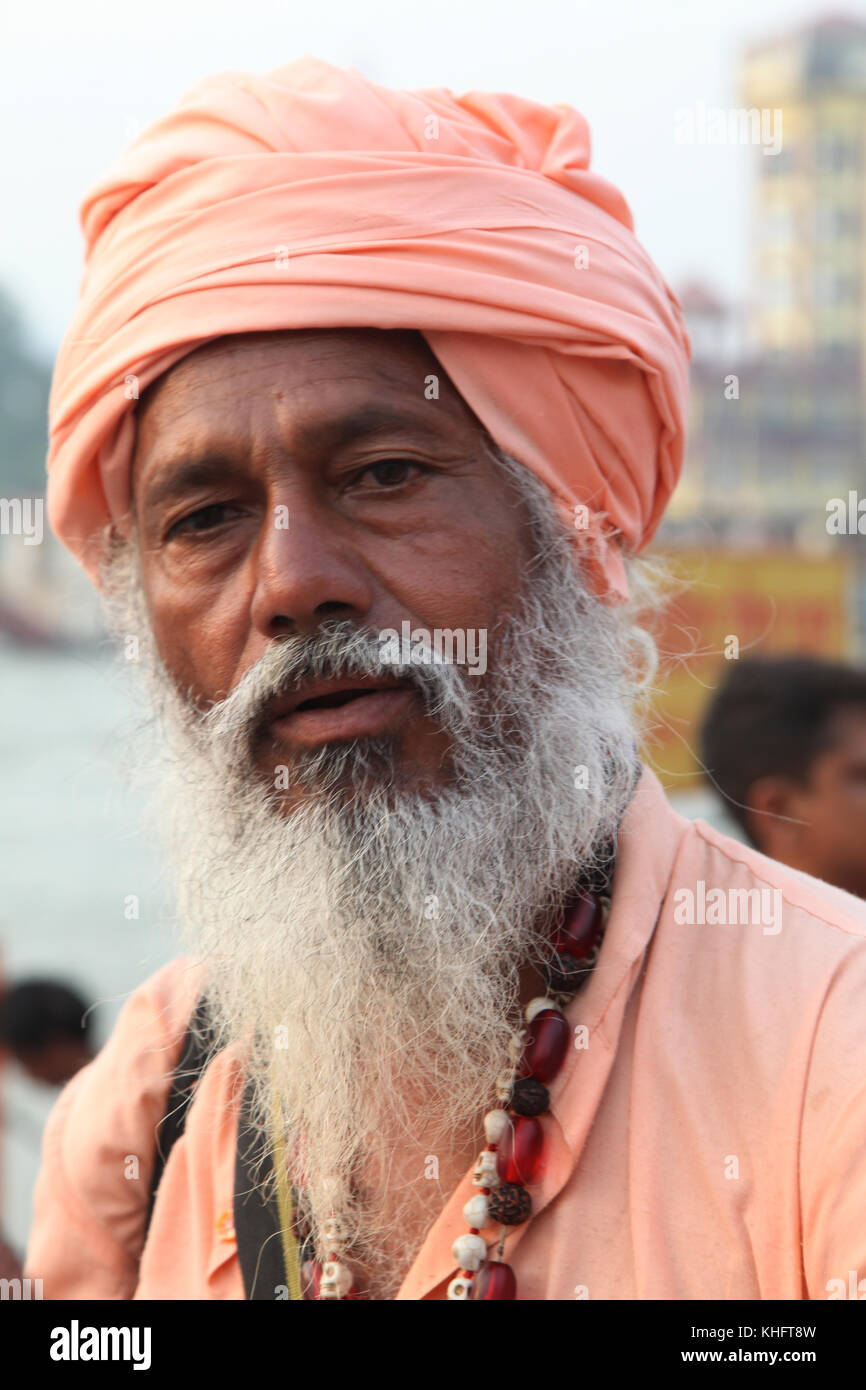 Sadhu (Baba), Indian Holy Man, Badarinath, Himalayas, India (© Saji ...