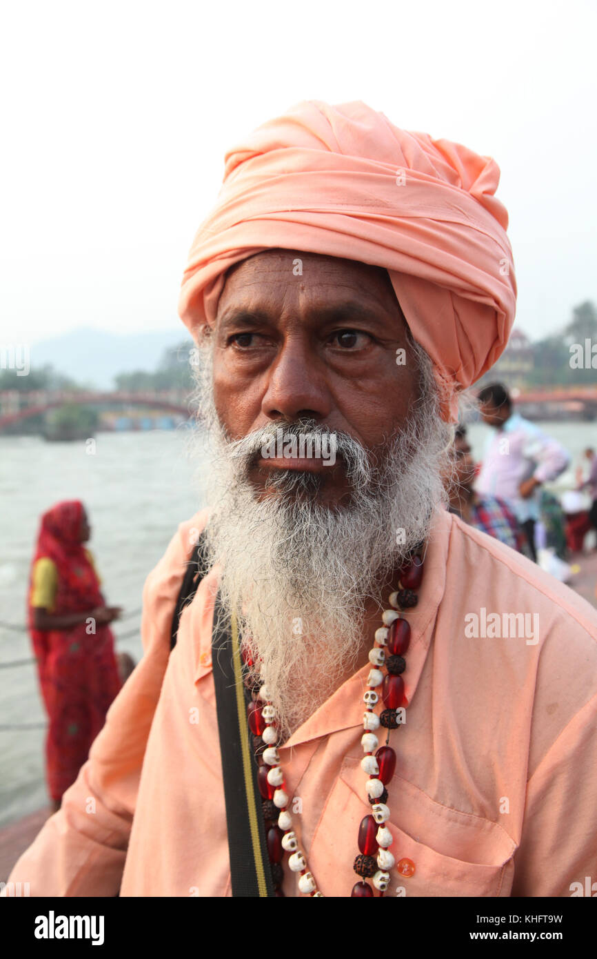 Sadhu (Baba), Indian Holy Man, Badarinath, Himalayas, India (© Saji ...