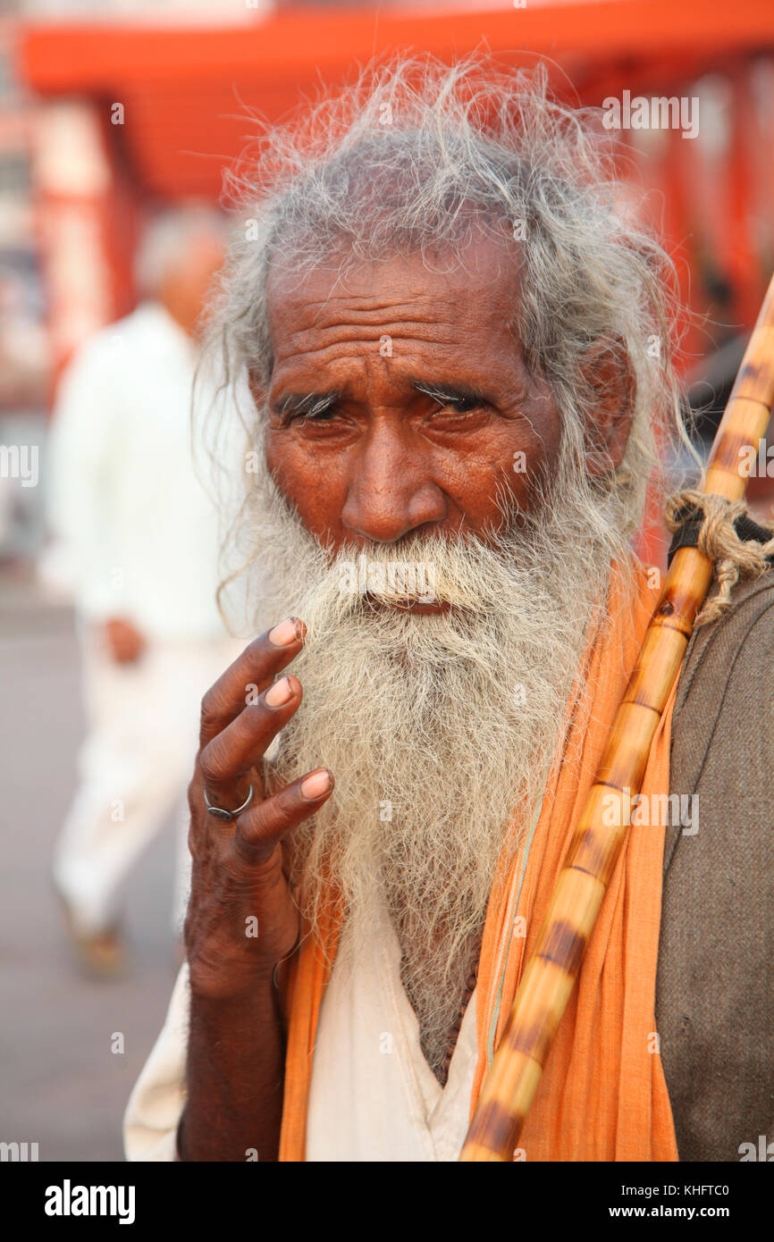 Sadhu (Baba), Indian Holy Man, Badarinath, Himalayas, India (© Saji ...
