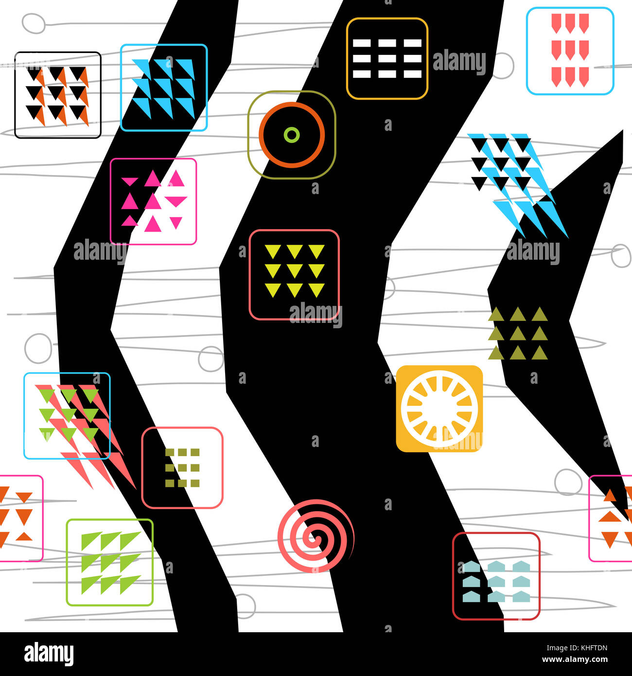 Geometric abstract seamless pattern. Linear motif background. Modern ...