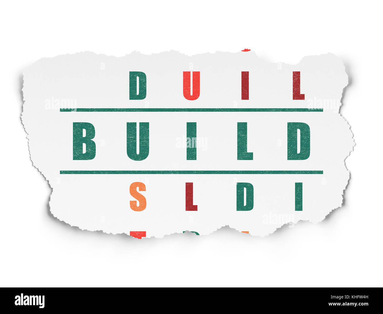 Building construction concept: Build in Crossword Puzzle Stock Photo ...