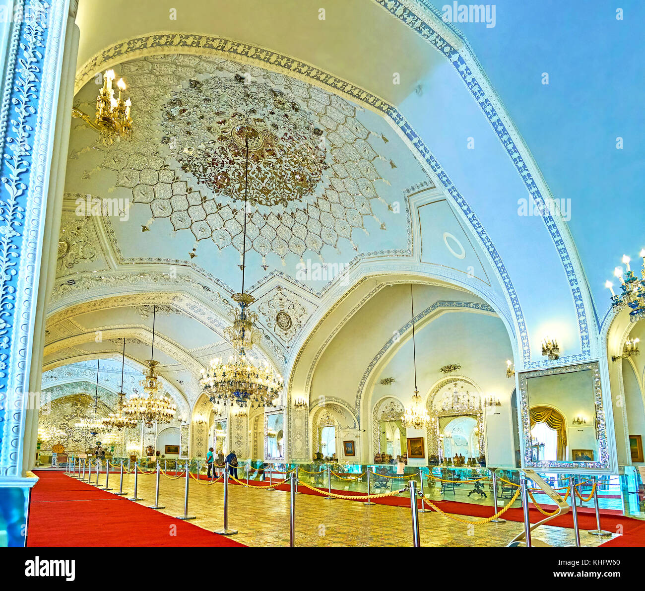 TEHRAN, IRAN - OCTOBER 11, 2017: The unique interior of Talar-e Salam ...