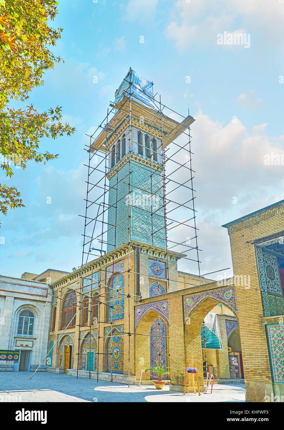 TEHRAN, IRAN - OCTOBER 11, 2017: The scenic wind tower of Emarat-e ...