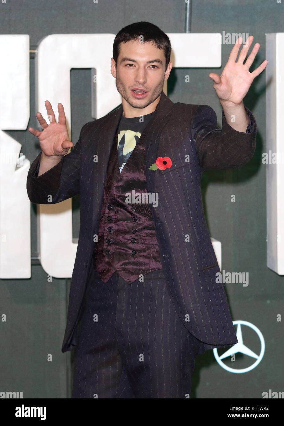 London, UK. Ezra Miller at the Justice League Photocall at The College ...