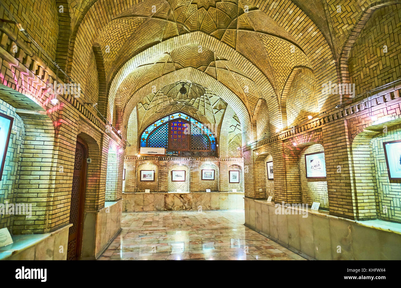 TEHRAN, IRAN - OCTOBER 11, 2017: Interior of Aks-Khaneh - the photo ...