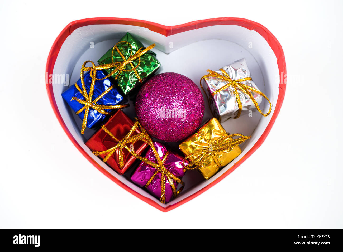 party decorations Gift Pack, isolated on white background Stock Photo ...