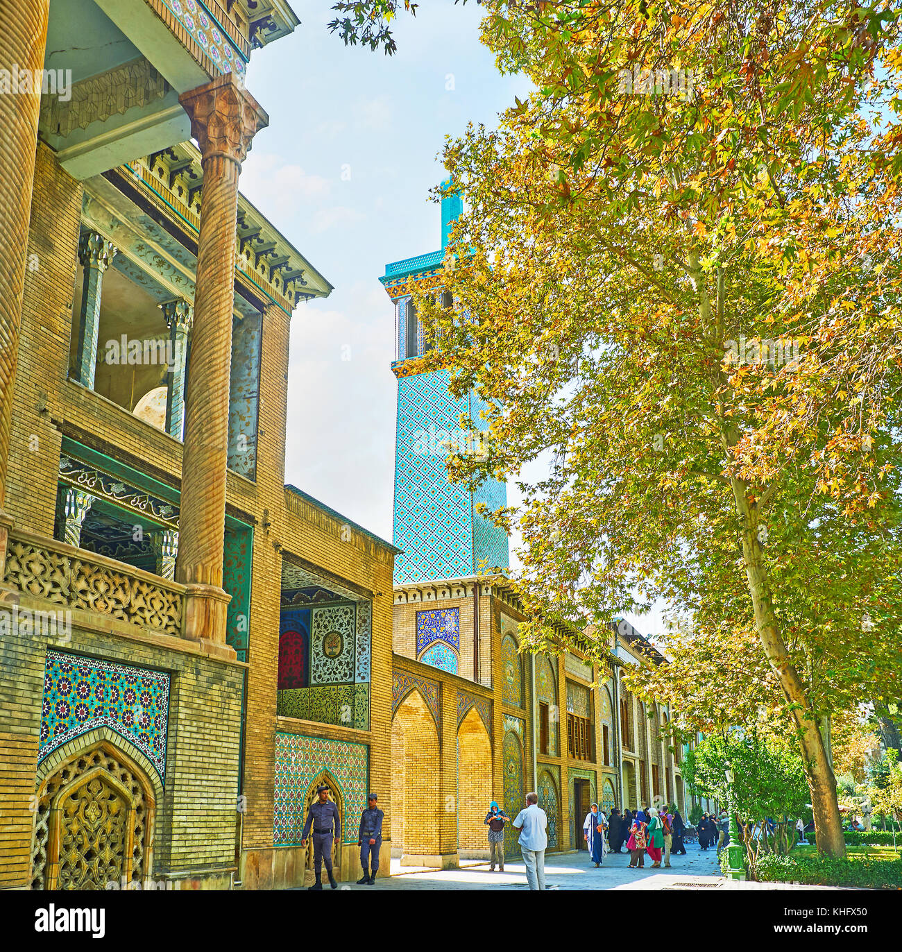 TEHRAN, IRAN - OCTOBER 11, 2017: The walk along the shady alley in ...