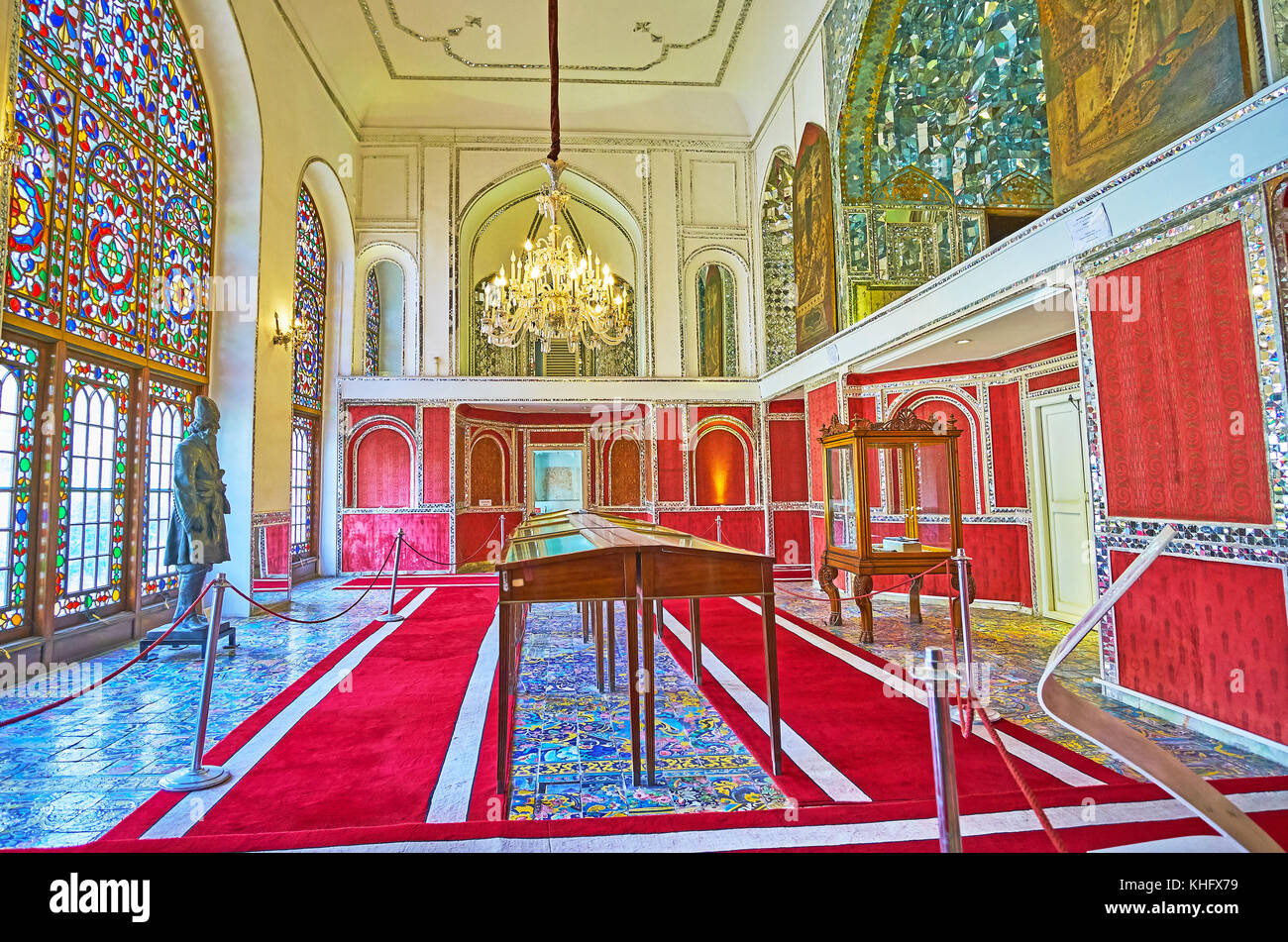 TEHRAN, IRAN - OCTOBER 11, 2017: Interior of Talar-e Almas (Hall of ...