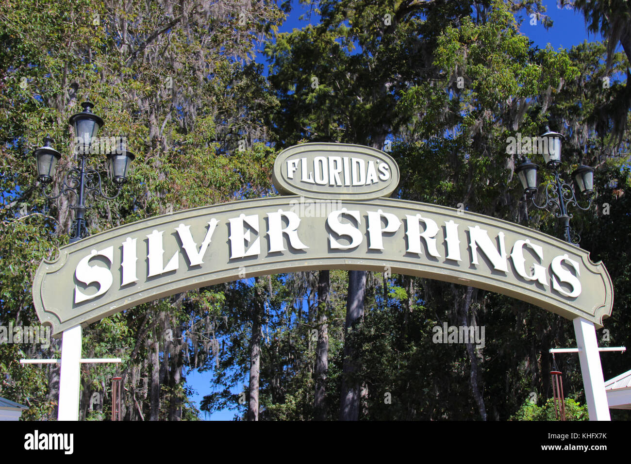 Florida's Silver Springs sign Stock Photo - Alamy