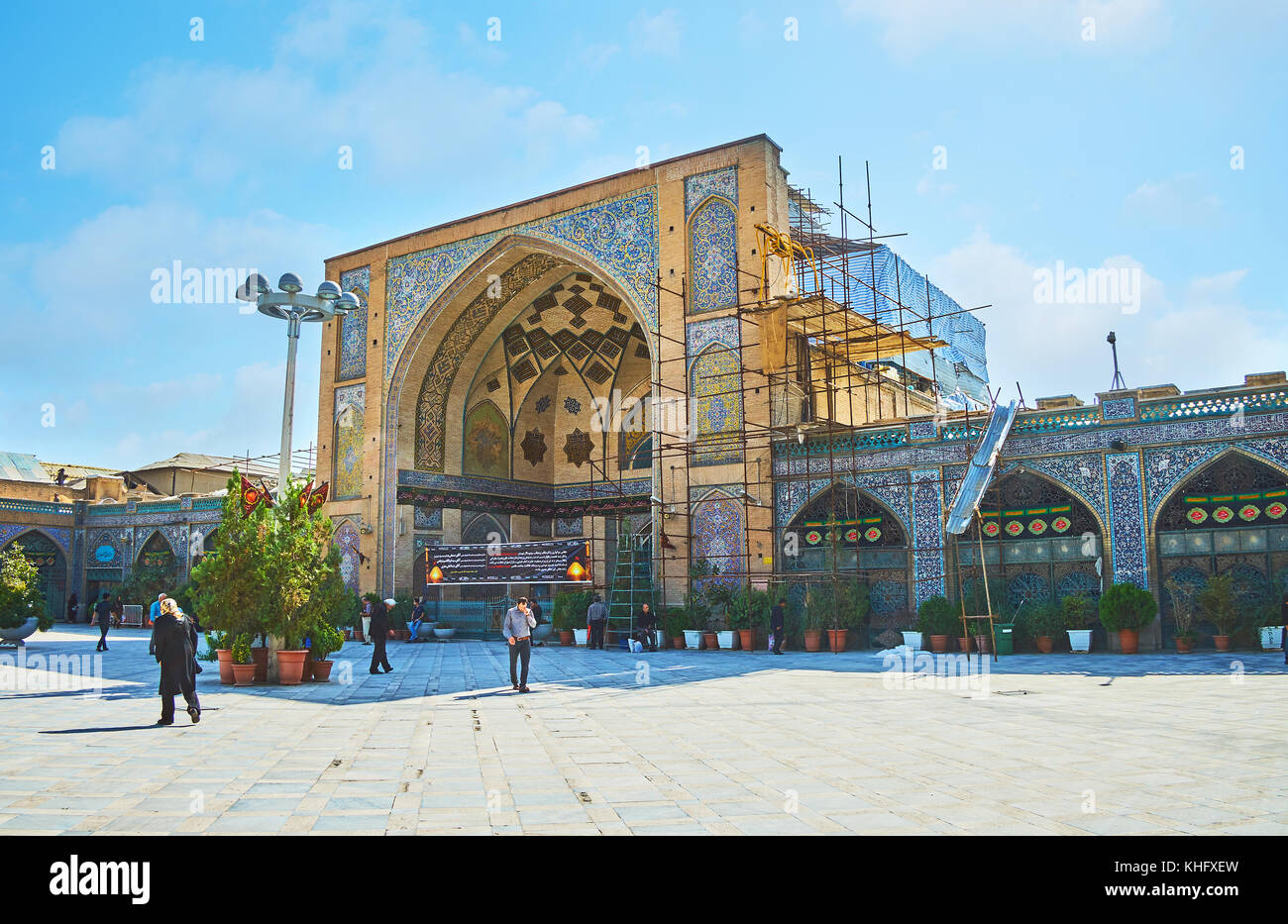 TEHRAN, IRAN - OCTOBER 11, 2017: The courtyard of Shah's Mosque, also ...