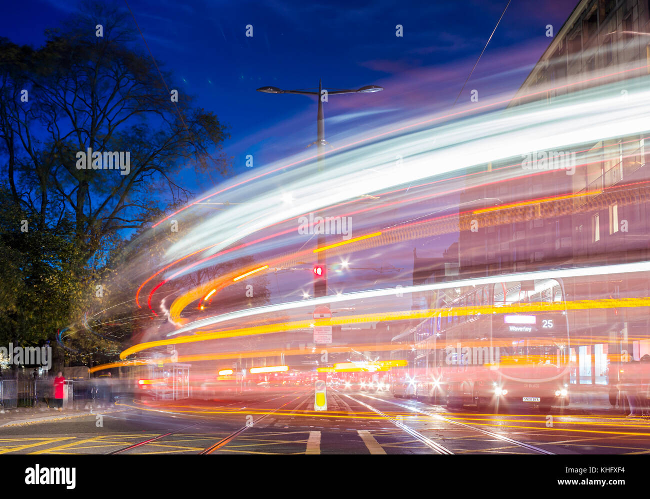 Car bus light trails hi-res stock photography and images - Alamy