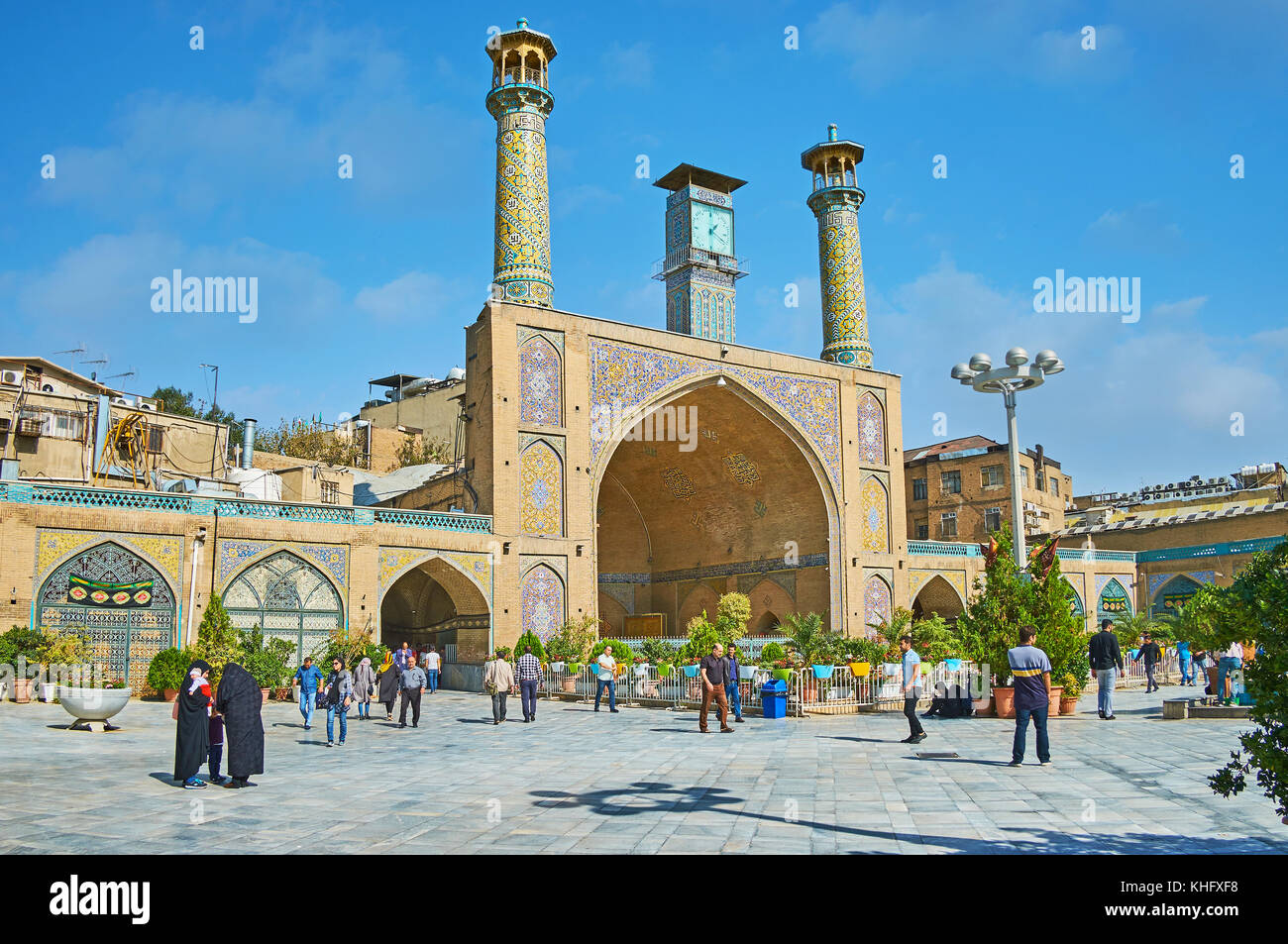 TEHRAN, IRAN - OCTOBER 11, 2017: The portal of the Shah's Mosque is ...