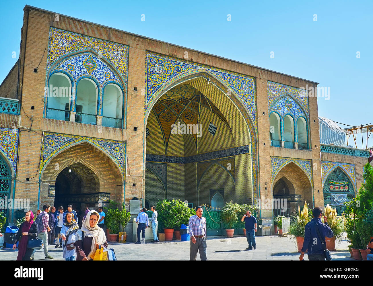 TEHRAN, IRAN - OCTOBER 11, 2017: The courtyard of Shah's Mosque is ...