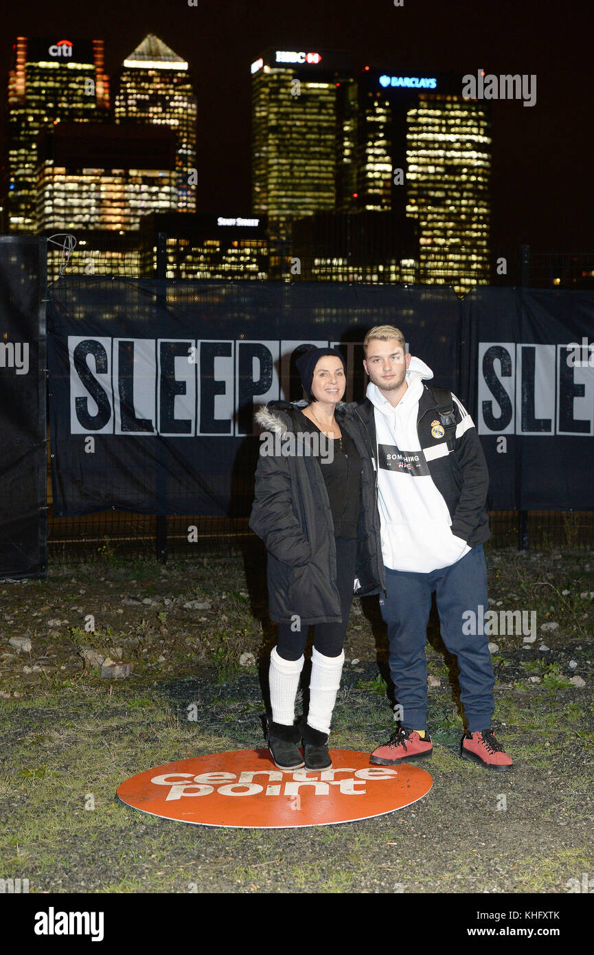 Sadie Frost and son Rafferty Law take part in a Sleep Out fundraiser ...